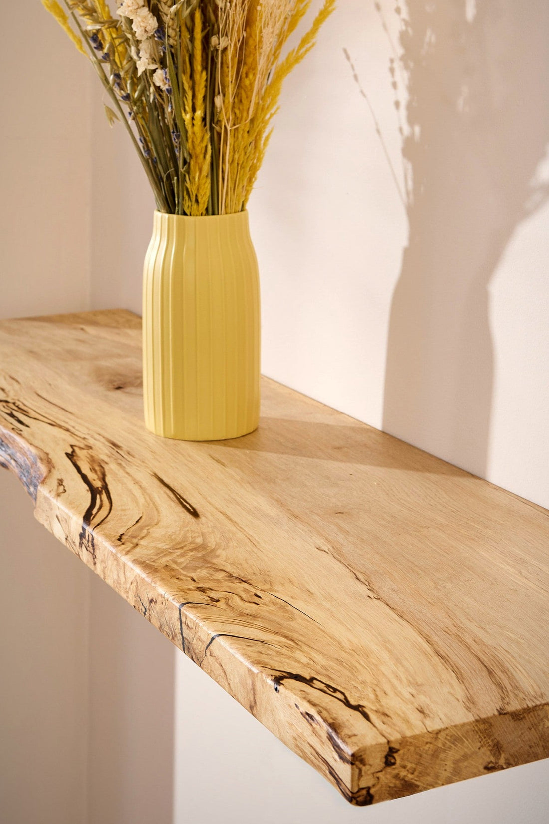 'Hampstead' Solid Hornbeam Wooden Floating Shelf