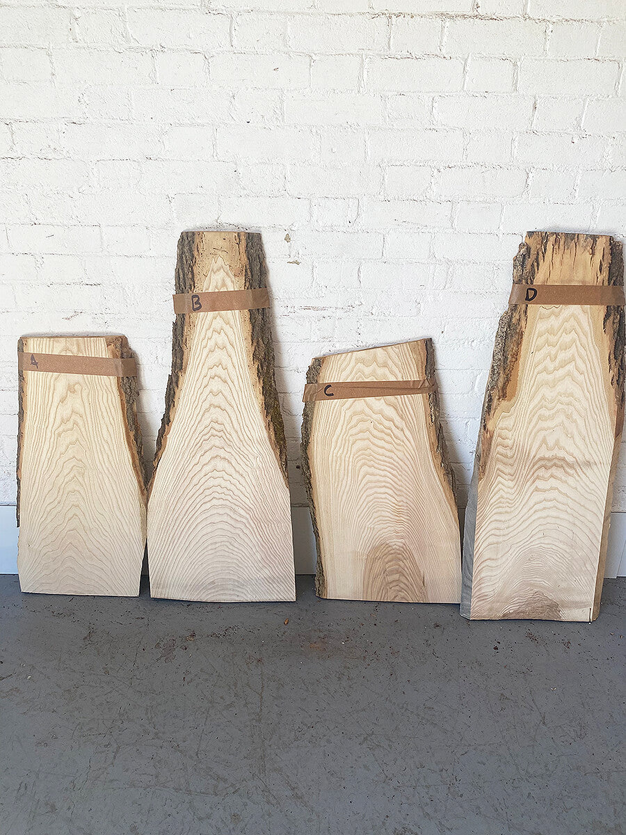 Ash - Live Edge Boards | Ripple Chatoyancy Shimmer Grain