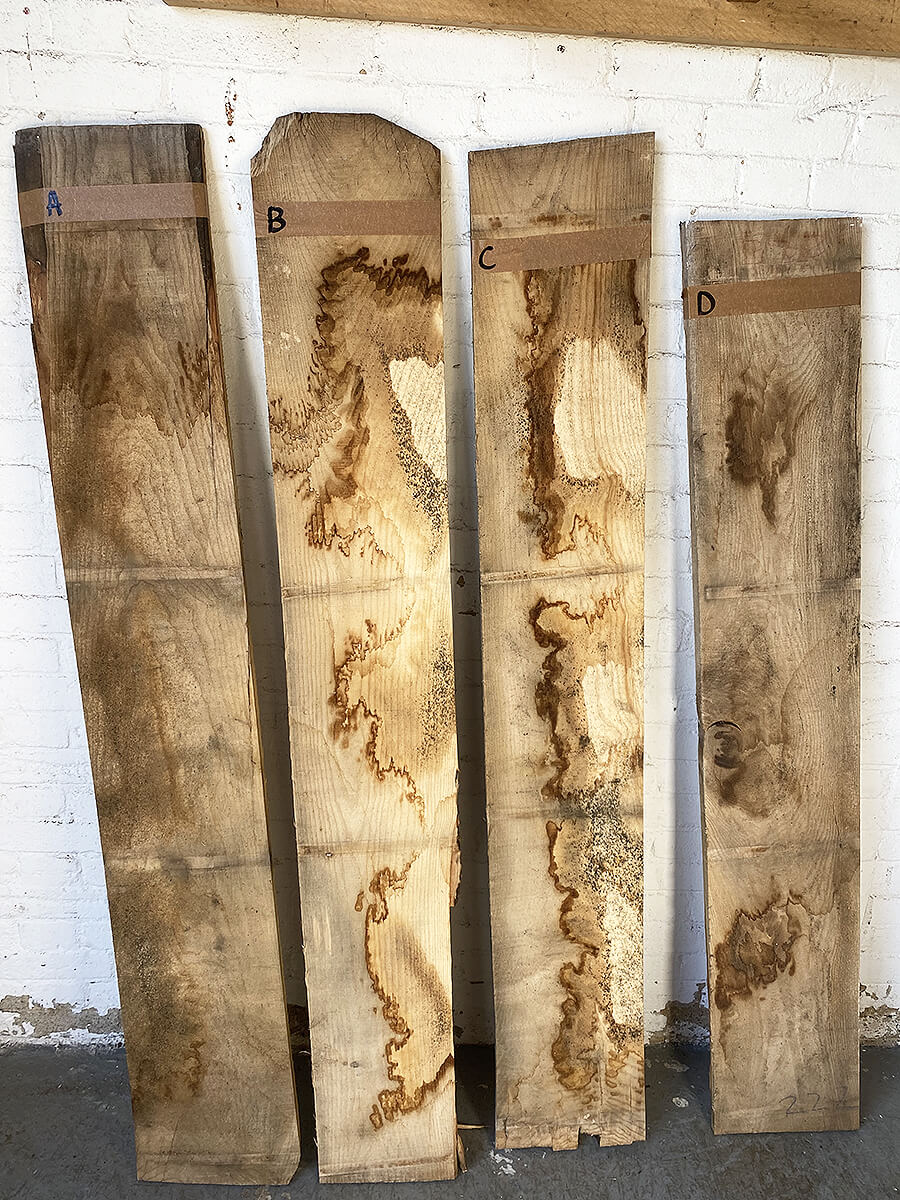 Ash Spalted Wood Boards from Brighton | Ideal for shelves, ledges.