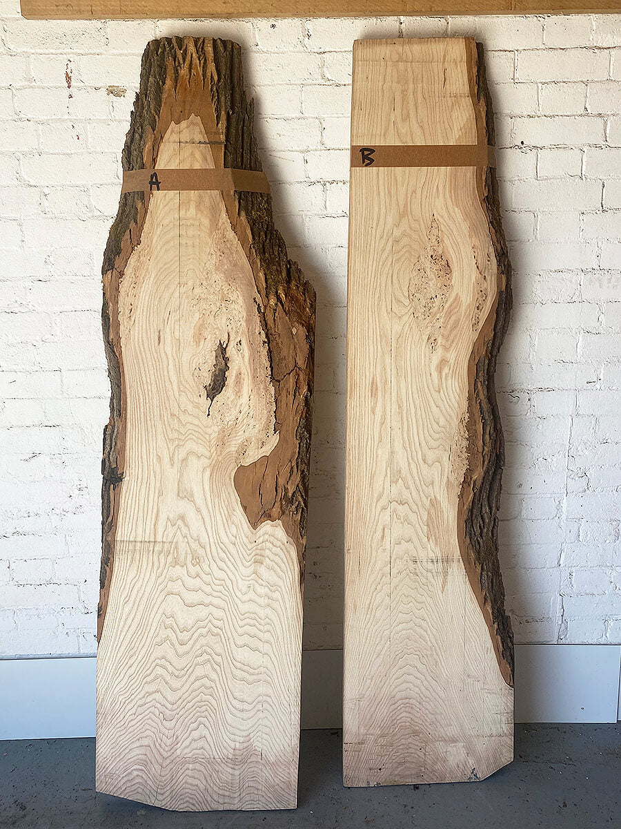 Ash - Waney Edge Boards | Rustic Wood for Unique Shelf