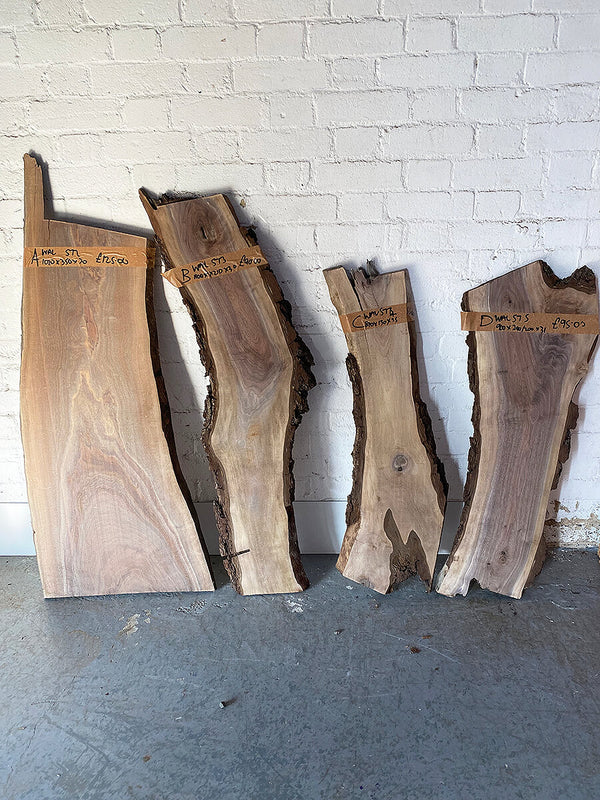 Black Walnut - Live Edge Boards from Croydon | Waney Edge Natural Wood