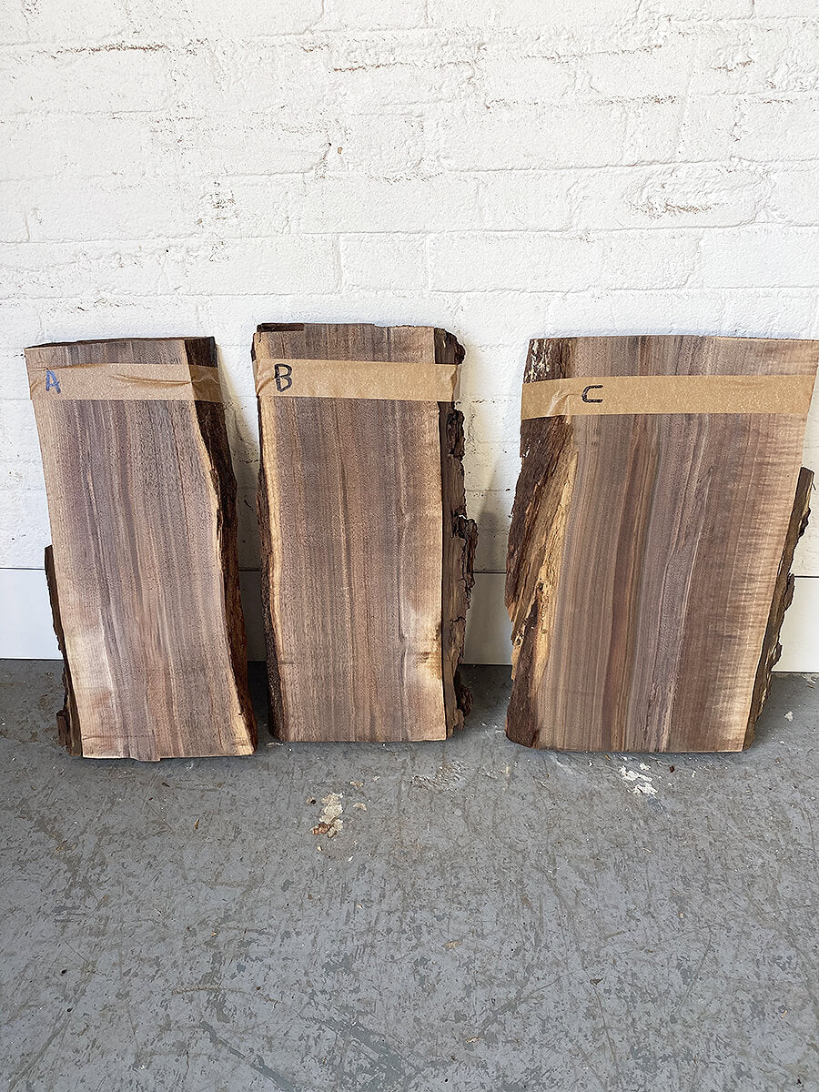 Black Walnut - Waney Edge Boards from Addington Palace, Croydon
