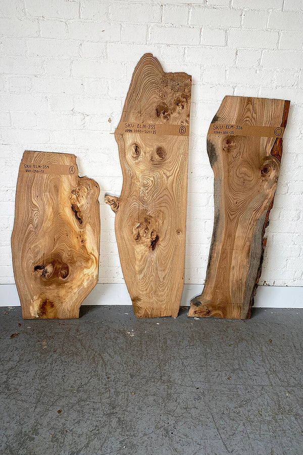 Elm Timber Boards from Brighton | Live Edge Hardwood