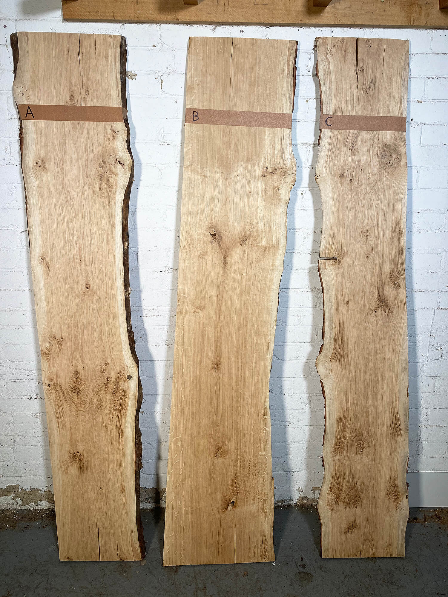 Oak - Live Edge Boards from Hawkhurst | Chocolatey Medullary Rays