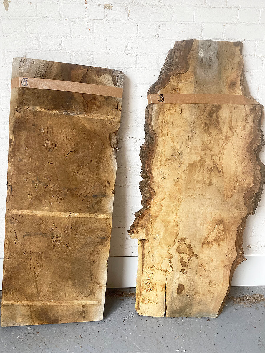 Oak - Pippy Burr Boards from Reigate | Large Wood Slab with Pip & Burr