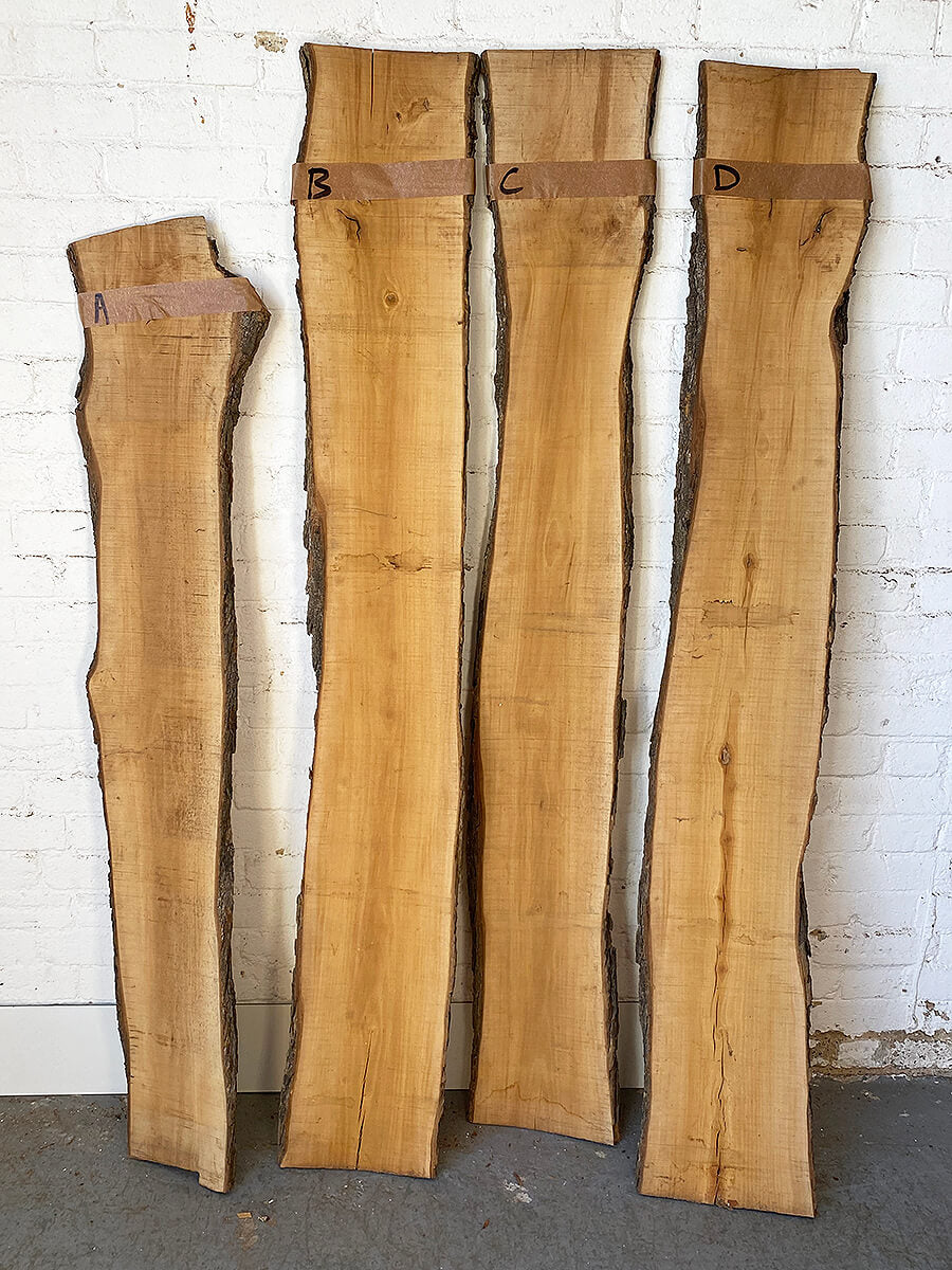 Pear - Rustic Double Live Edge Boards | Timber Pack Job Lot Bulk Buy