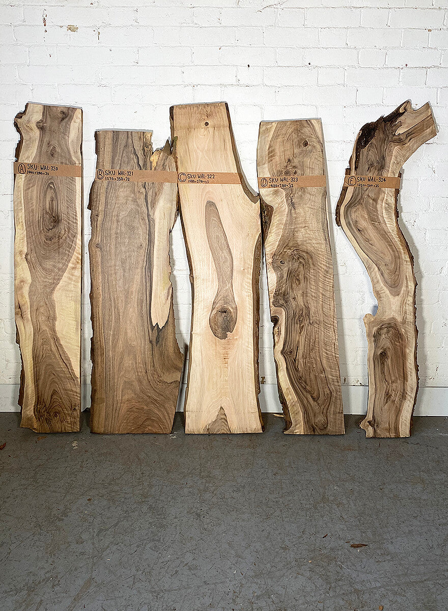 Walnut - Waney Edge Boards from Birmingham | English Wood Heartwood